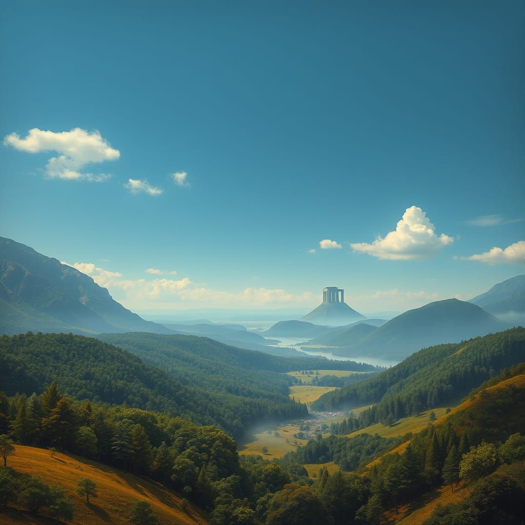 Surreal Pre-Diluvian Landscape in a Mystical Aesth... - AI Art