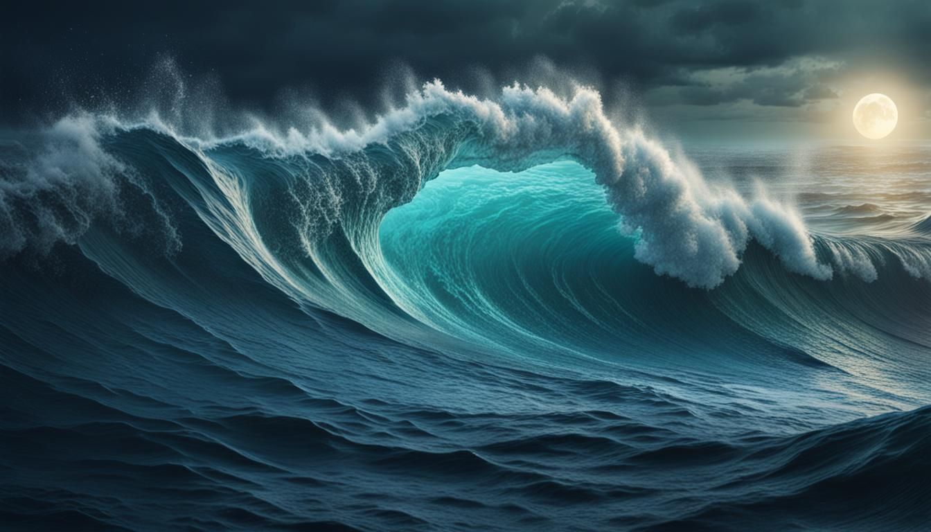 Frozen ocean wave - AI Generated Artwork - NightCafe Creator