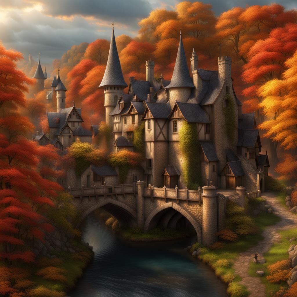 Maple Town - AI Generated Artwork - NightCafe Creator
