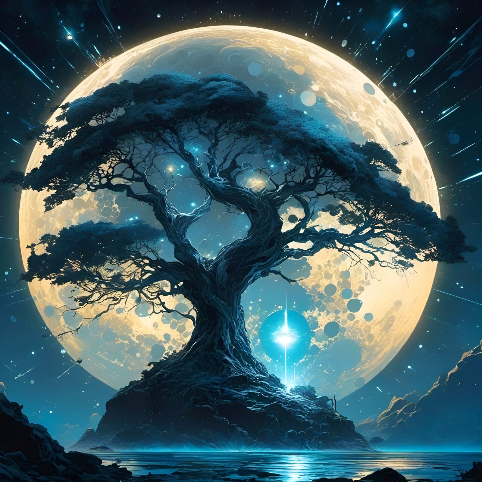 intricate_majestic_tree_of_life_facing_the_moon_on_bioluminescent_navy ...