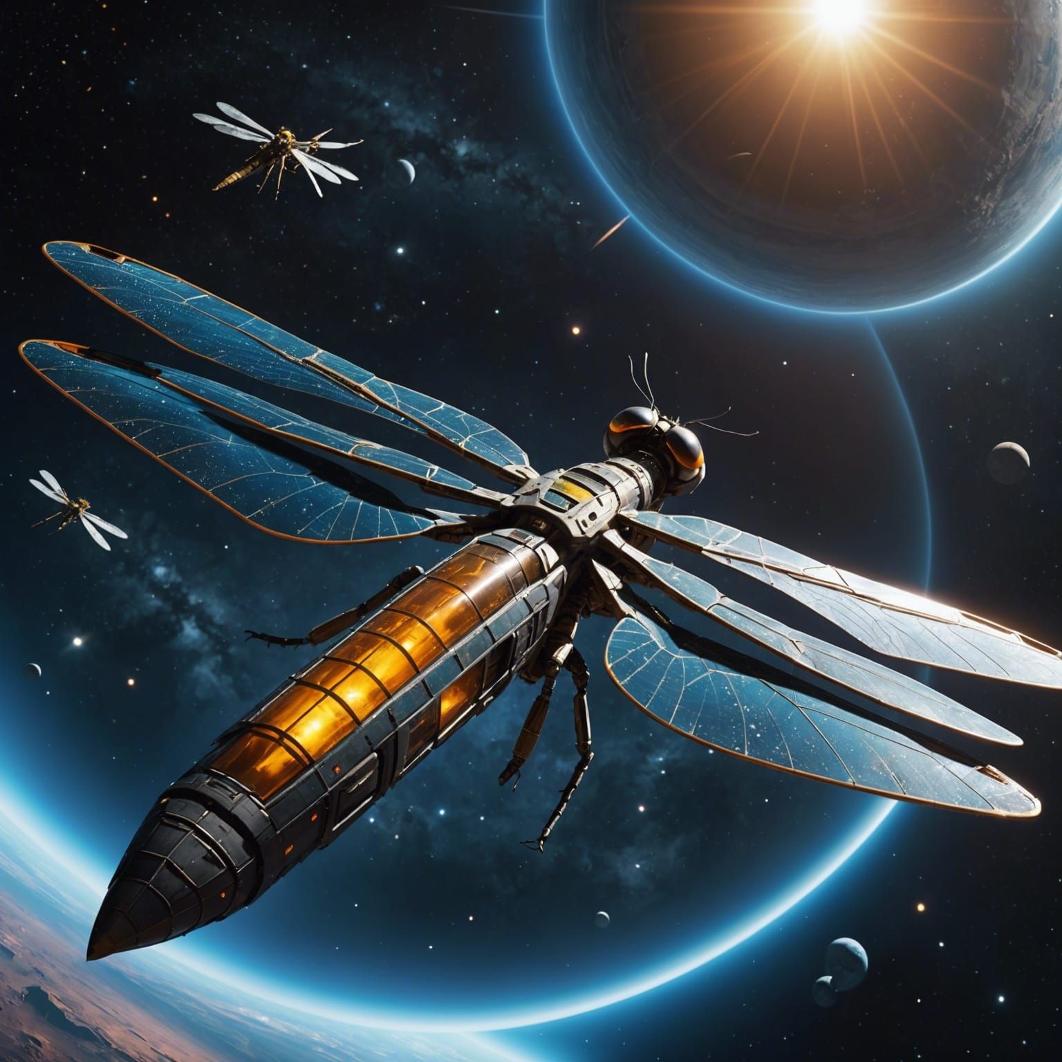 Dragonfly spacecraft inspired by LEXX - AI Generated Artwork ...
