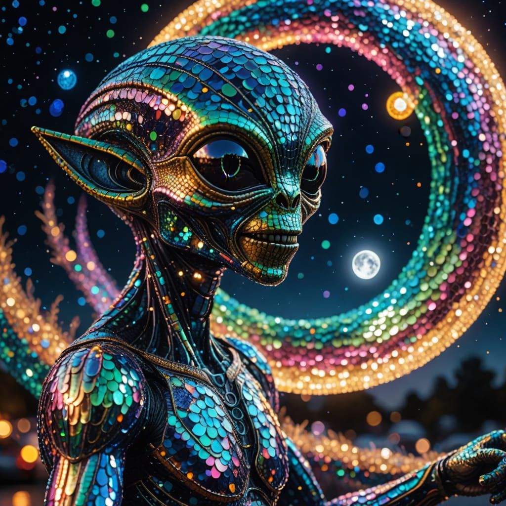 My alien wears sequins - My alien wears sequins