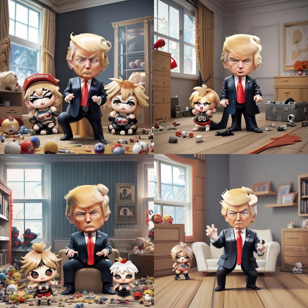 Chibi Donald Trump - AI Generated Artwork - NightCafe Creator