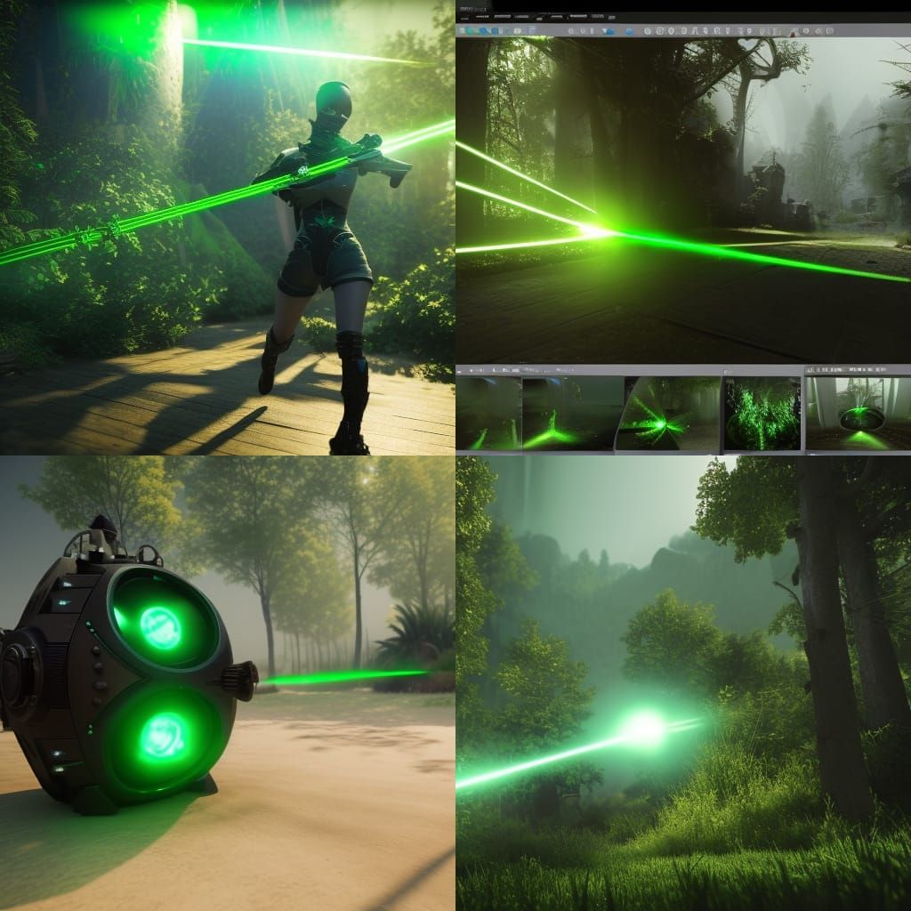 green laser. 3D Game Cinematic Feel, Epic 3D Videogame Graphics ...