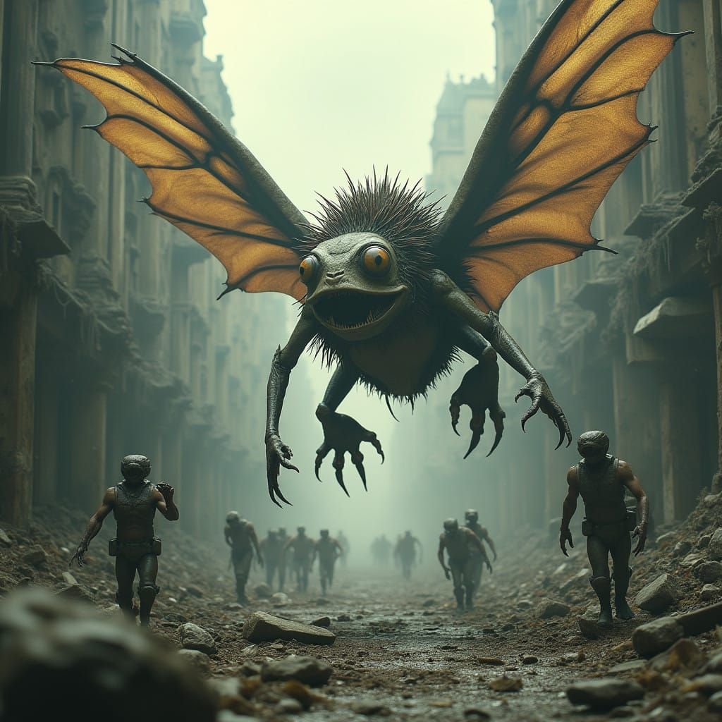 Mutant Flying Froghog Terrorizes Post-Apocalyptic ... - AI Art