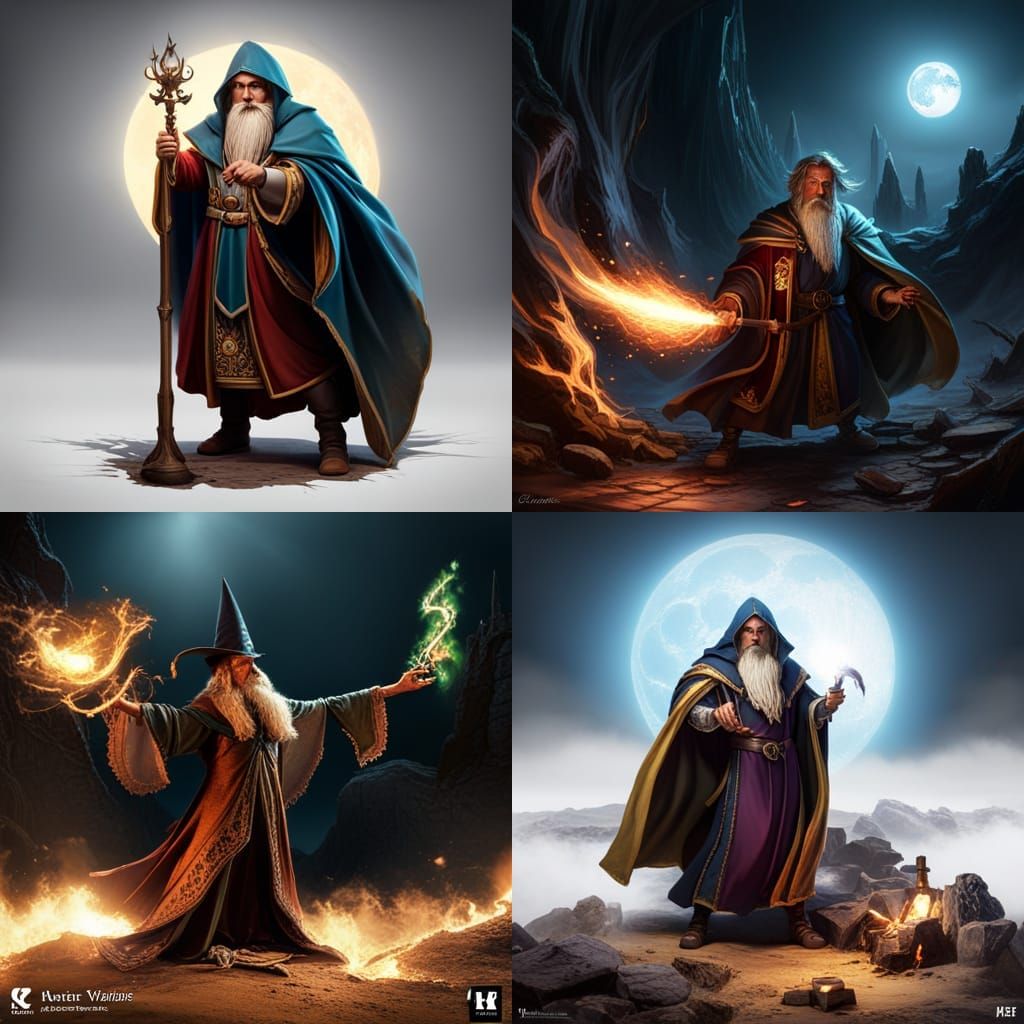 Ancient wizard casting a spell a masterpiece, 8k resolution, dark ...