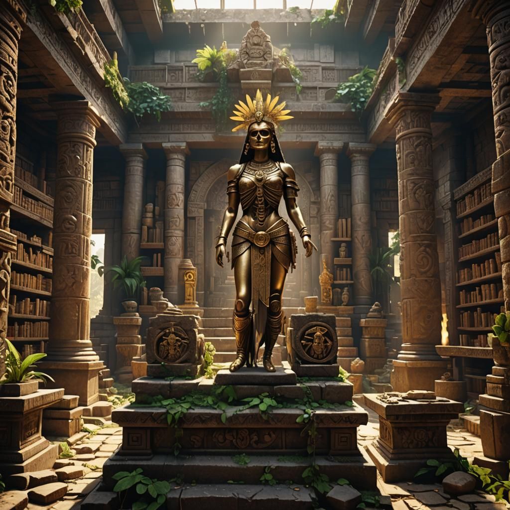 Lost Aztec Temple Library Chamber - AI Generated Artwork - NightCafe ...