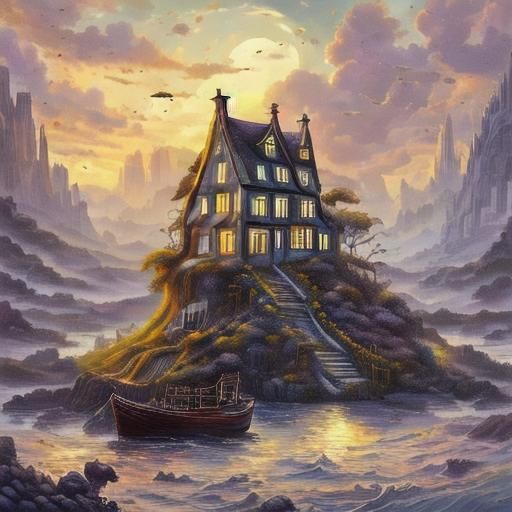 Landscape of a home still standing - AI Generated Artwork - NightCafe ...