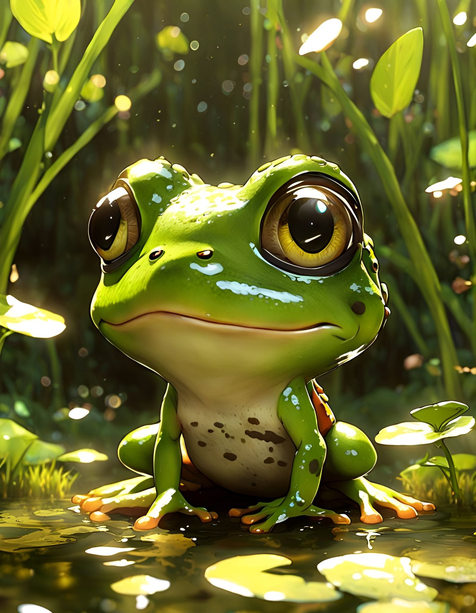 Chibi frog - AI Generated Artwork - NightCafe Creator
