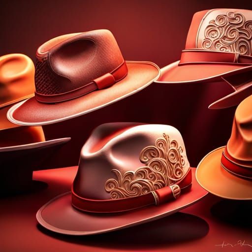 hats; fedoras Borsalinos panamas III - AI Generated Artwork - NightCafe ...
