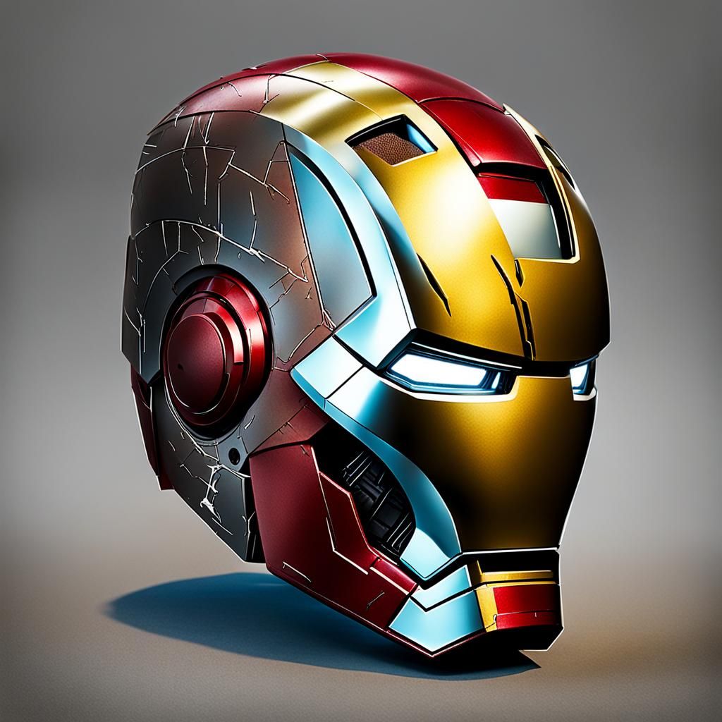 Iron Man's Helmet - AI Generated Artwork - NightCafe Creator