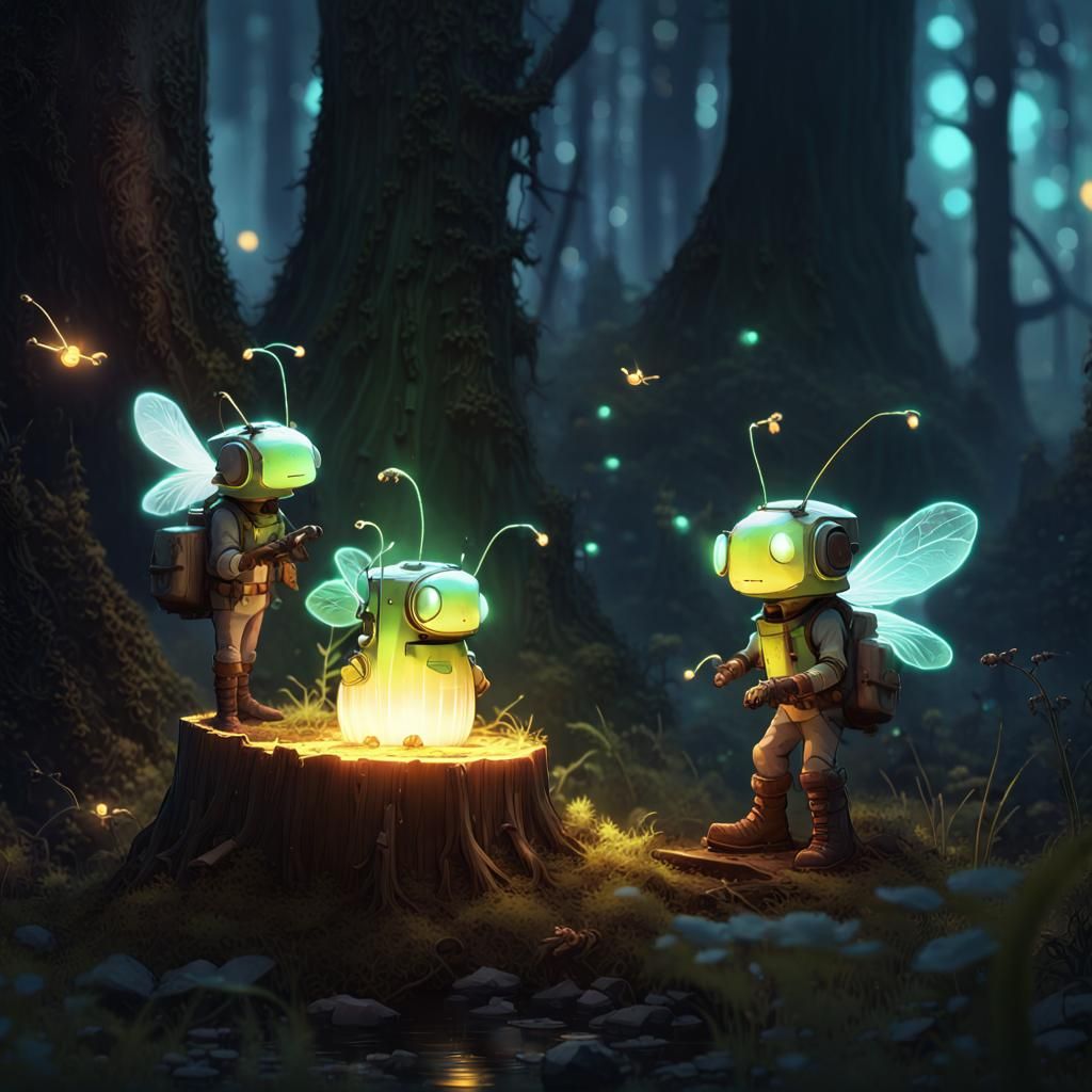 Firefly robots - AI Generated Artwork - NightCafe Creator