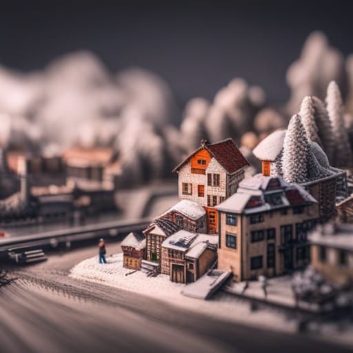 Tiny Town - AI Generated Artwork - NightCafe Creator