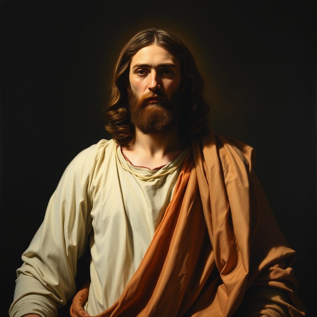 Portrait of Jesus - Baroque Jesus Standing Before Pontius Pi...