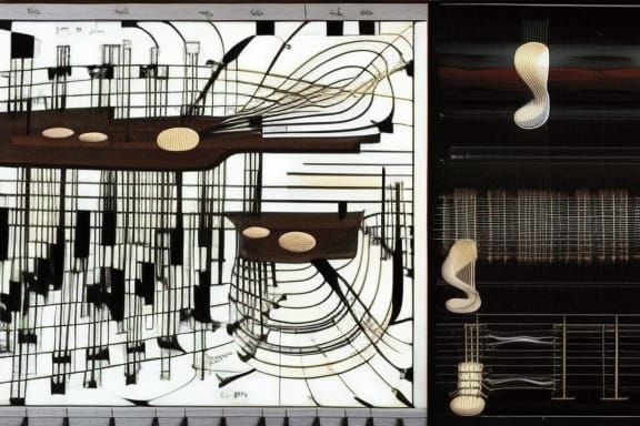 3D music; Graphic score, by composer "Cathy Berberian", "John Cage ...