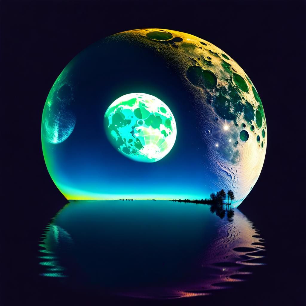 The Moon is a Reflection of Earth - AI Generated Artwork - NightCafe ...