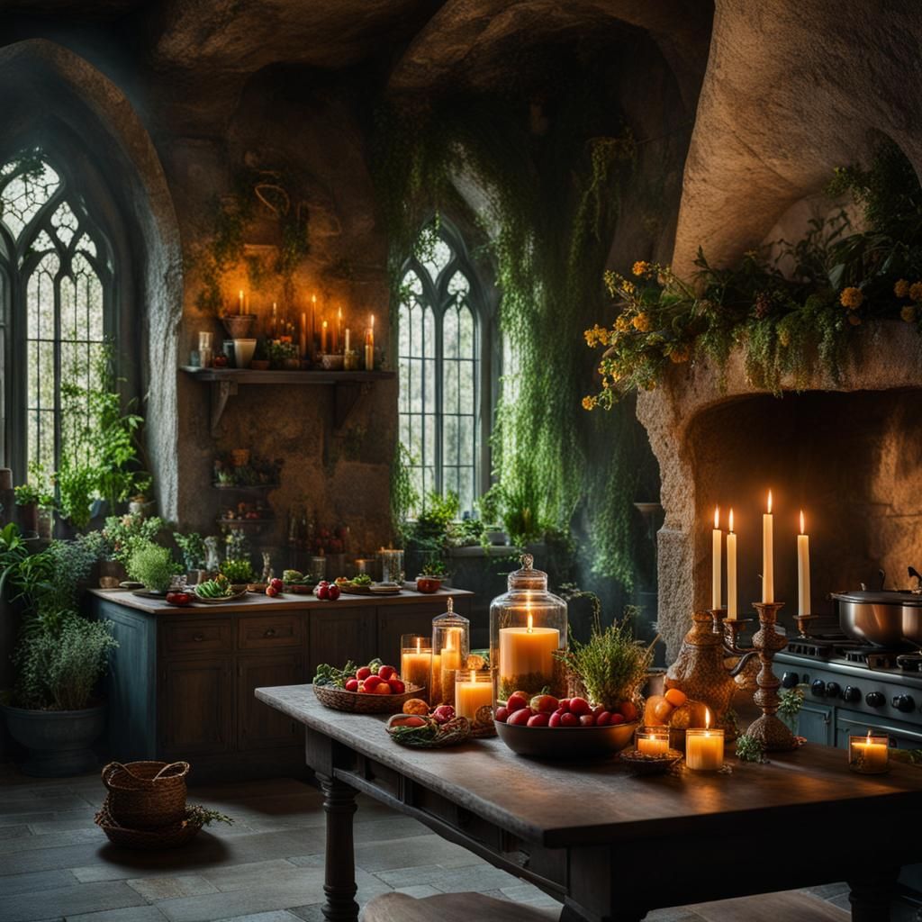 Castle kitchen - AI Generated Artwork - NightCafe Creator
