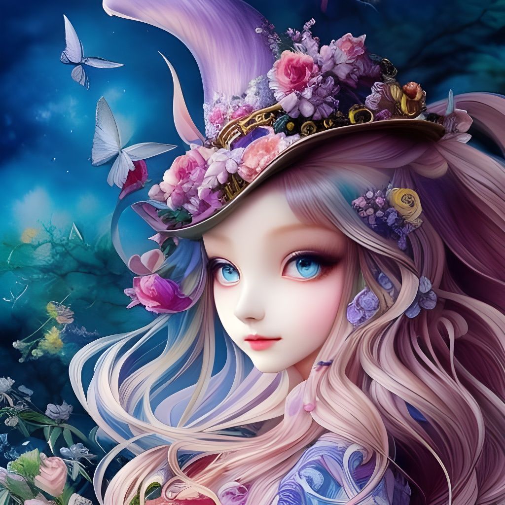 The flower witch - AI Generated Artwork - NightCafe Creator