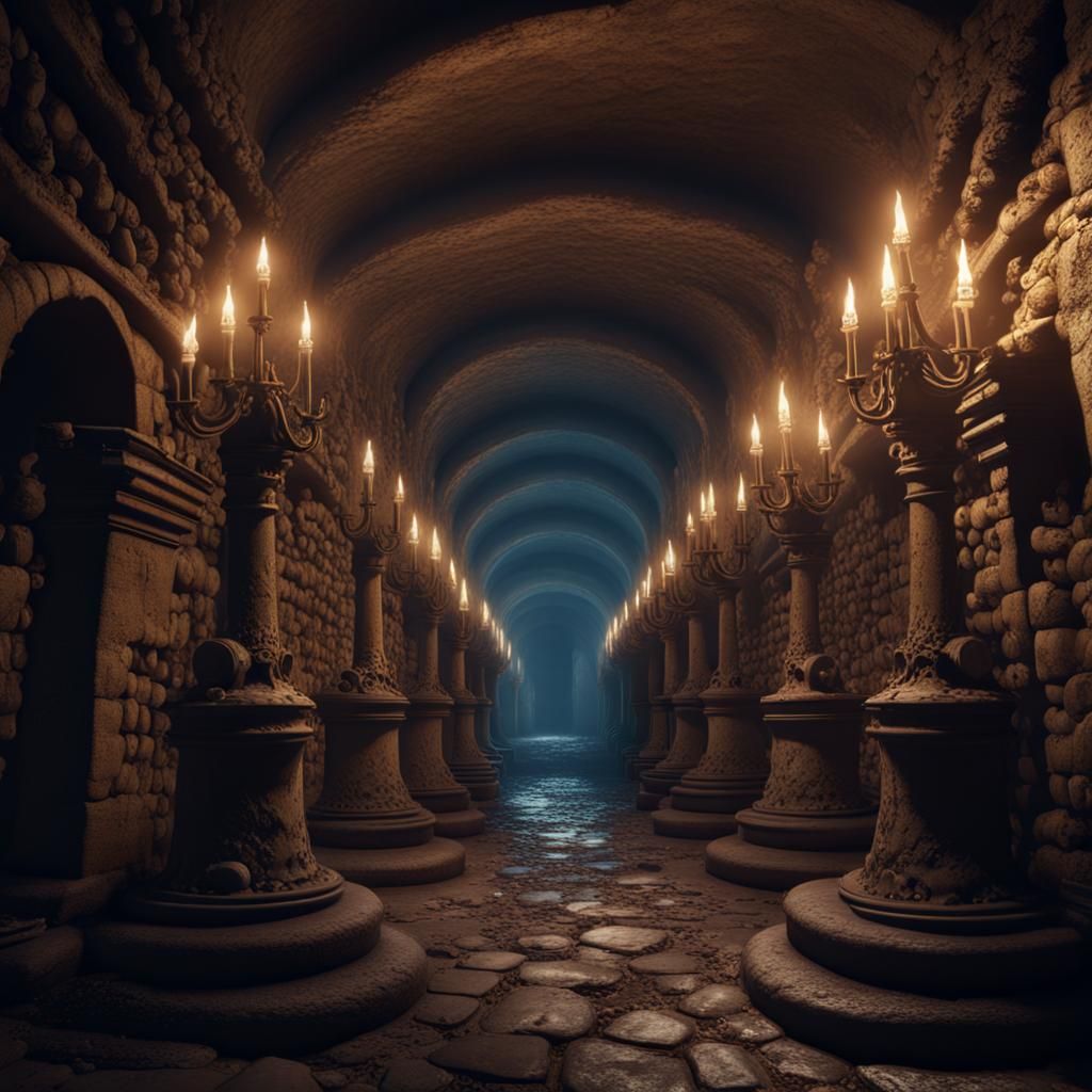 Catacombs of Paris - AI Generated Artwork - NightCafe Creator
