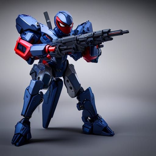 Spider-Man Gundam SD Mecha - AI Generated Artwork - NightCafe Creator