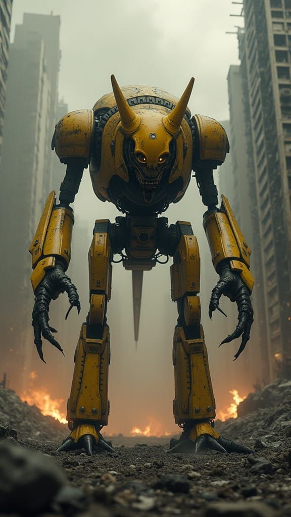 Demonic Industrial Anomaly in Ruins: A Dark Fantas... - AI Art