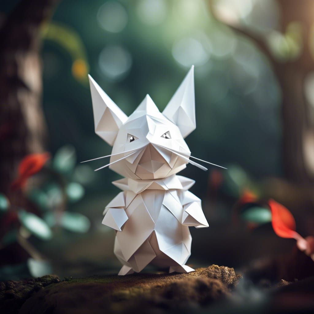 Origami Moogle - AI Generated Artwork - NightCafe Creator