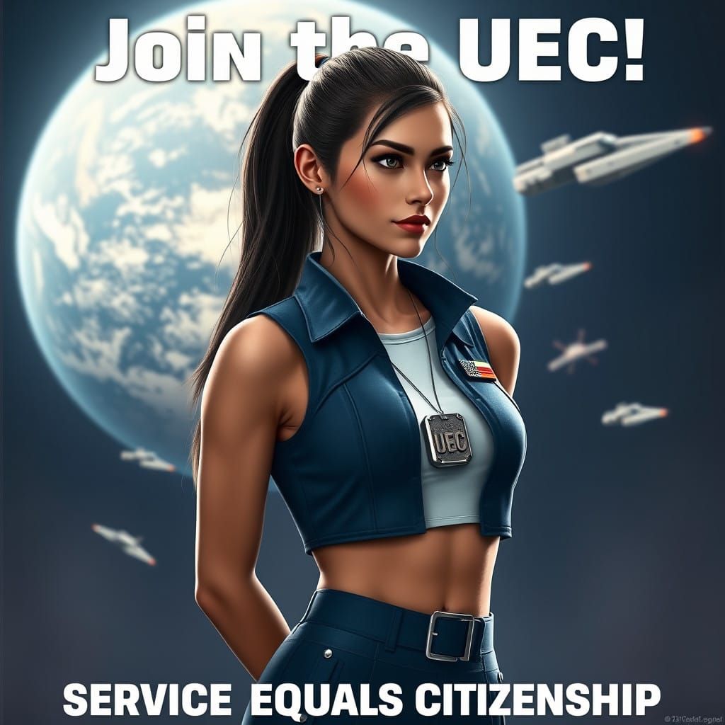UEC Recruitment Poster (5) - Glamorous UEC Naval Officer Cap...