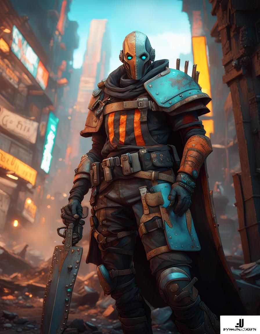 Borderlands. Bandit heavy warrior. Decadent city at war. - AI Generated ...