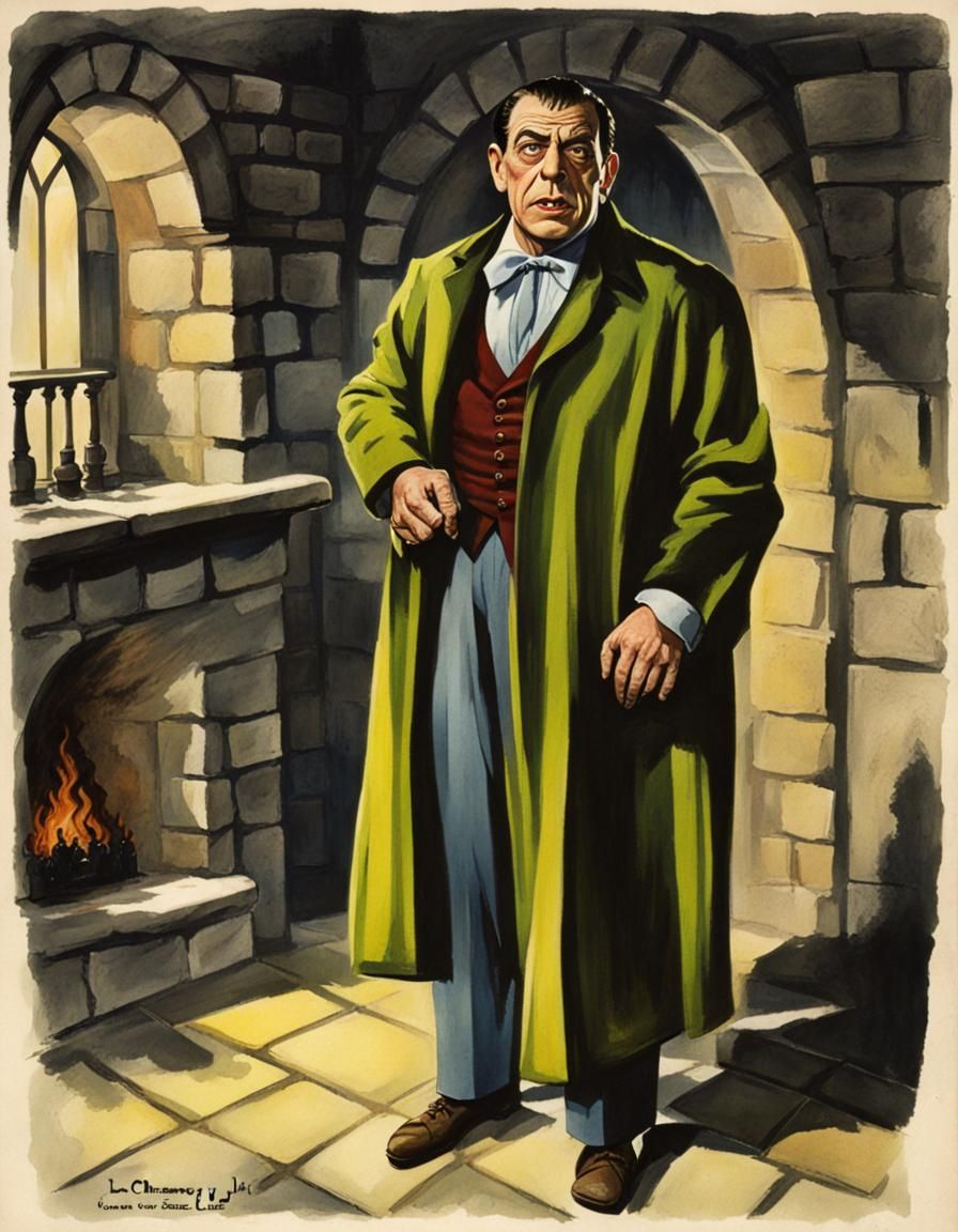 Lon Chaney Jr as Larry Talbot - AI Generated Artwork - NightCafe Creator