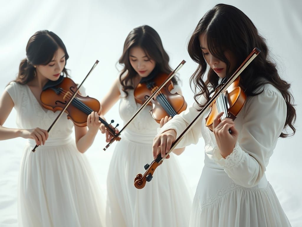 High angle, in an empty space with no boundaries in a pure white haze ambient flow like in a ...