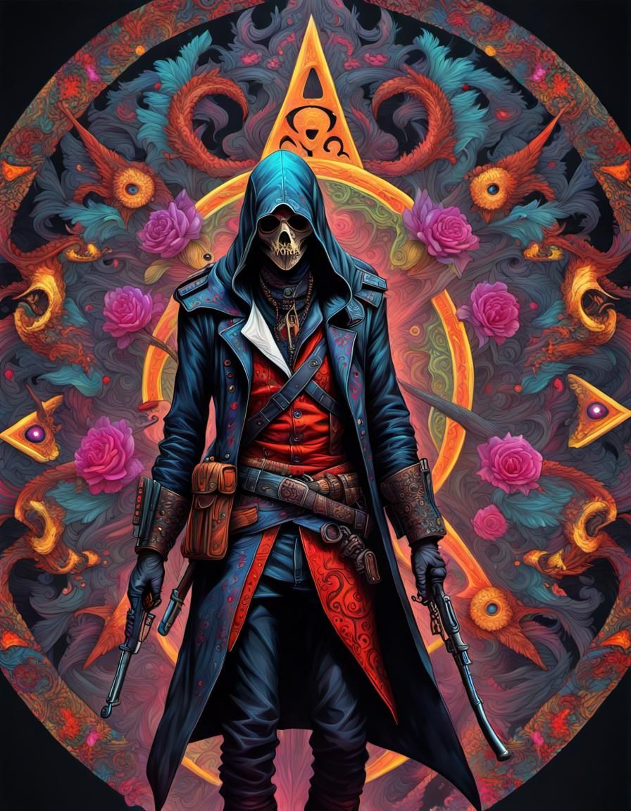 Assassin; Hyper-Detailed, Hyper-Realistic, hyperpsychedelic, maximum ...