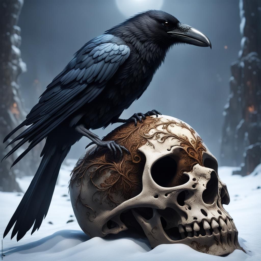 Crow - AI Generated Artwork - NightCafe Creator