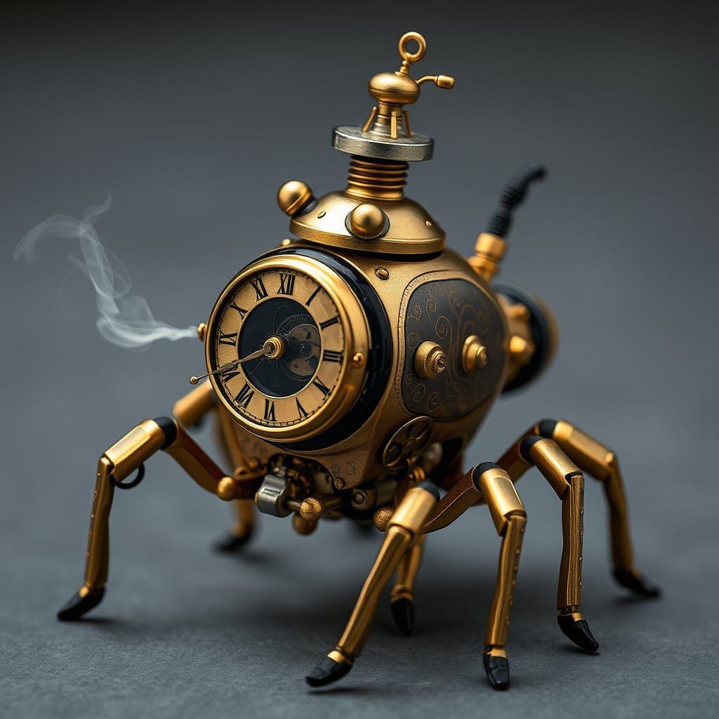 Steampunk Clockwork Courier in Intricate Detail - AI Art