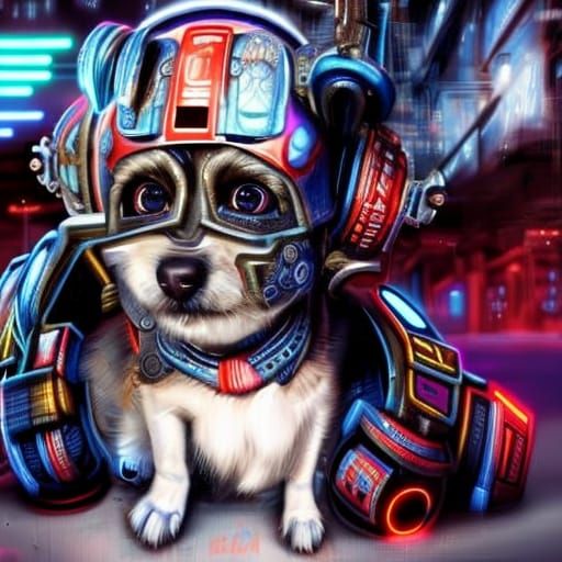 Cyber Pup - AI Generated Artwork - NightCafe Creator