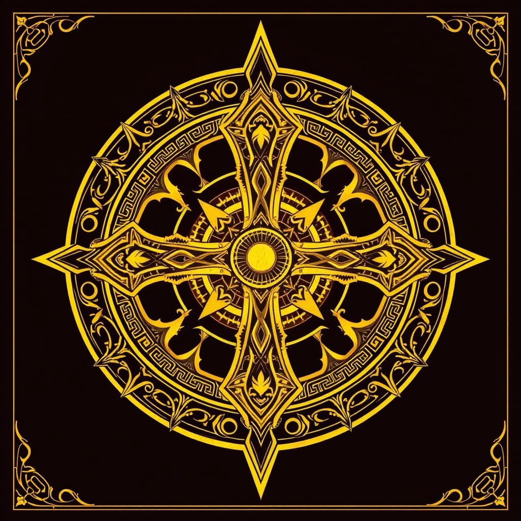 A variation of the ancient sun cross, a symbol of protection ...