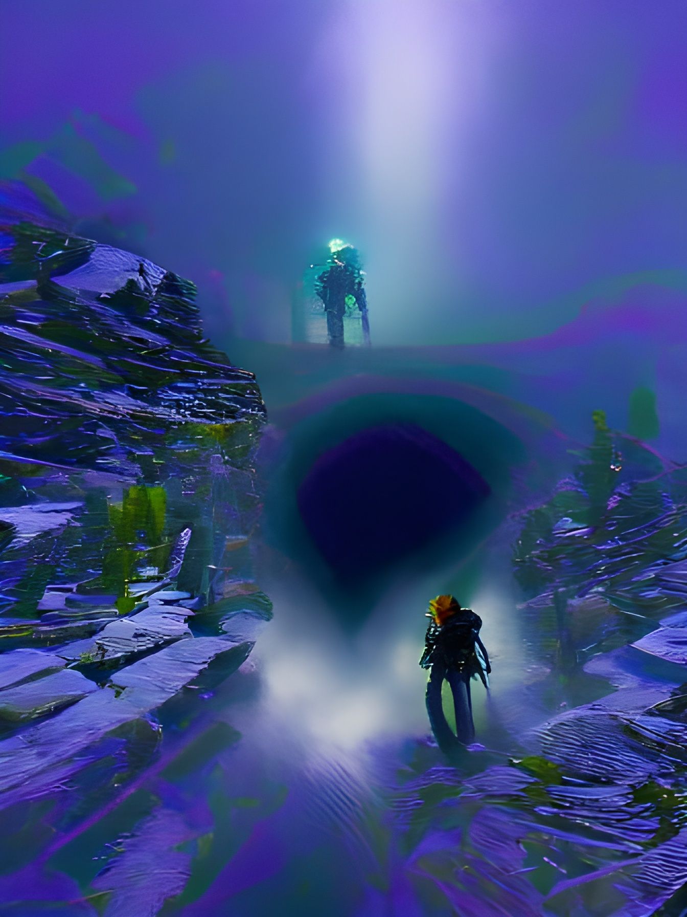 Into the abyss of the unknown - AI Generated Artwork - NightCafe Creator