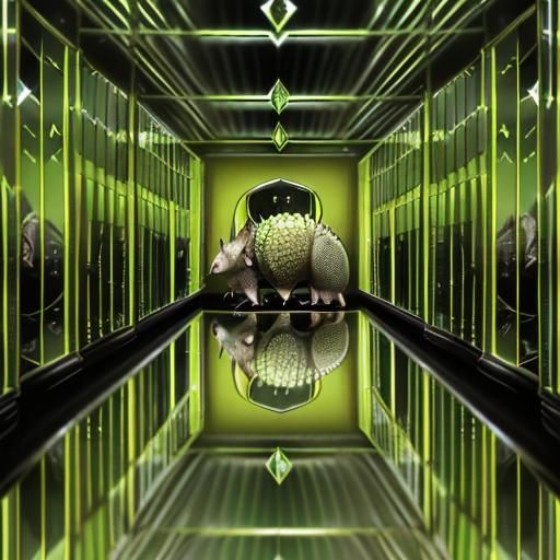 Armadillo Reflected in a Million Mirrors. - AI Generated Artwork - NightCafe Creator