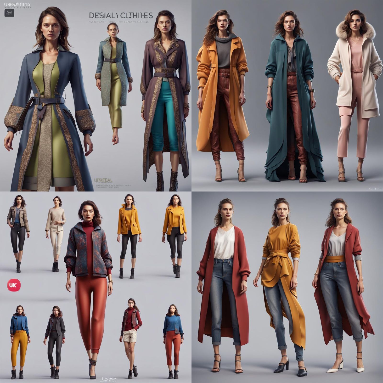 Design of everyday clothes for women. With modern trends and modern ...