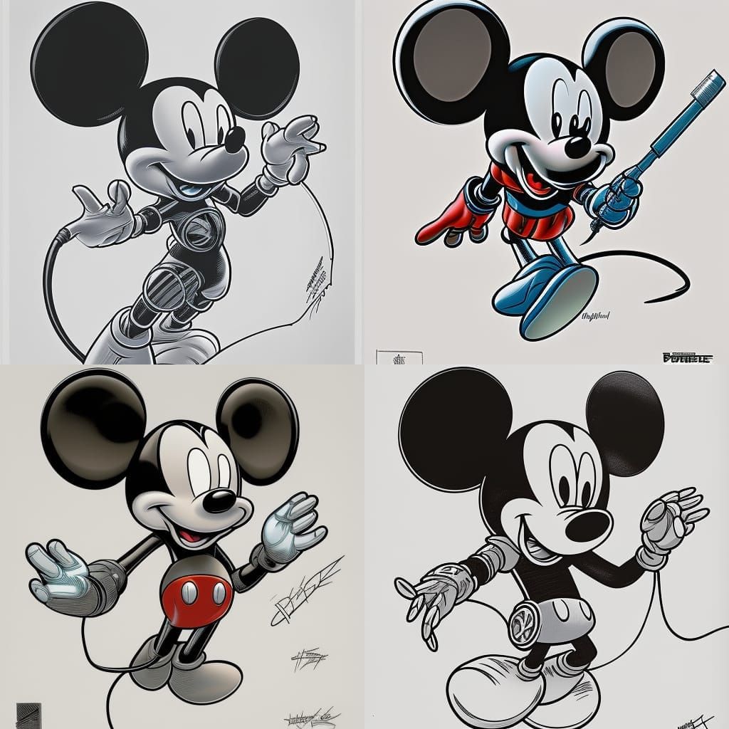 Mickey Mouse is the Terminator 6 - AI Generated Artwork - NightCafe Creator