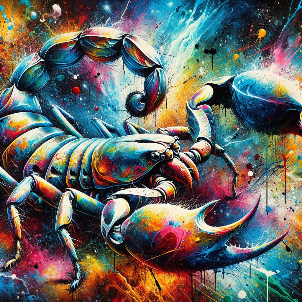 Psychedelic Scorpion - AI Generated Artwork - NightCafe Creator