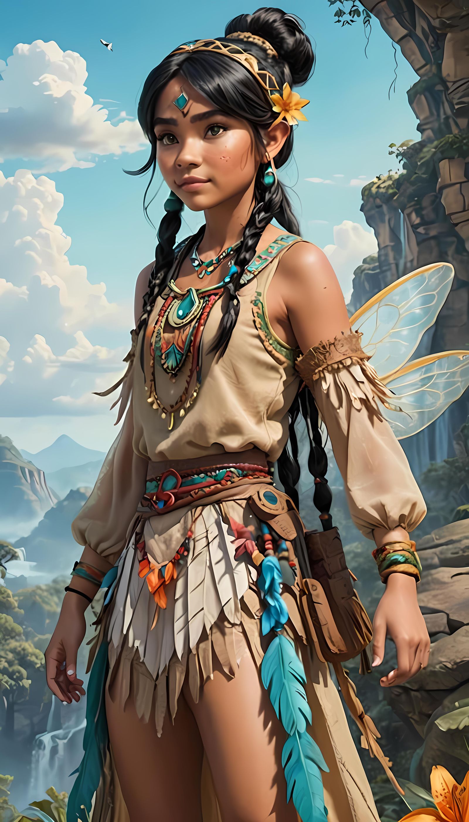 Tinker Bell as Princess Tiger Lily - AI Generated Artwork - NightCafe ...