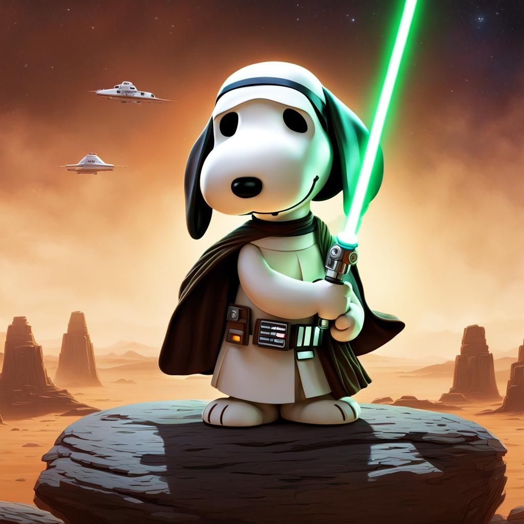 Jedi Snoopy. - AI Generated Artwork - NightCafe Creator