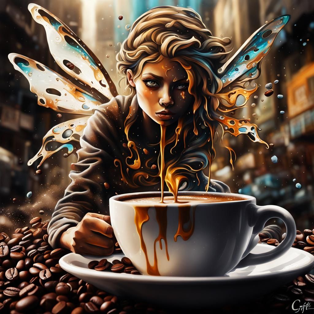 coffee elemental fairy - AI Generated Artwork - NightCafe Creator