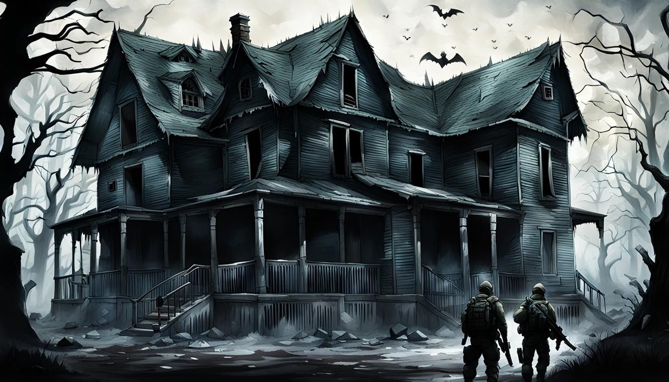 spec ops investigating a haunted house - AI Generated Artwork ...