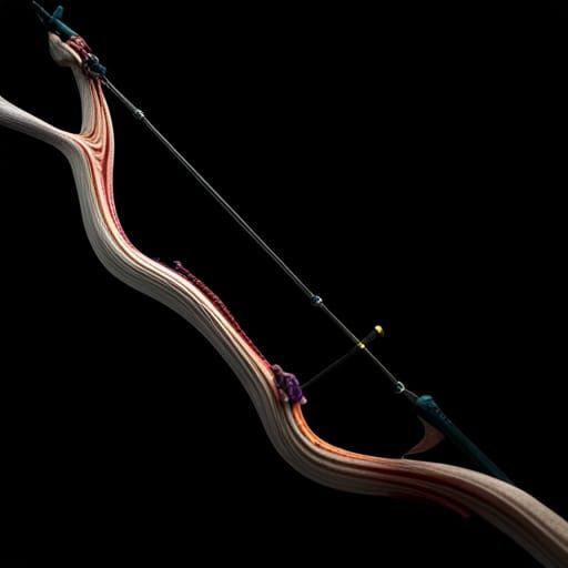 Unstrung Archery bow grown from coral and magic. There is no string ...