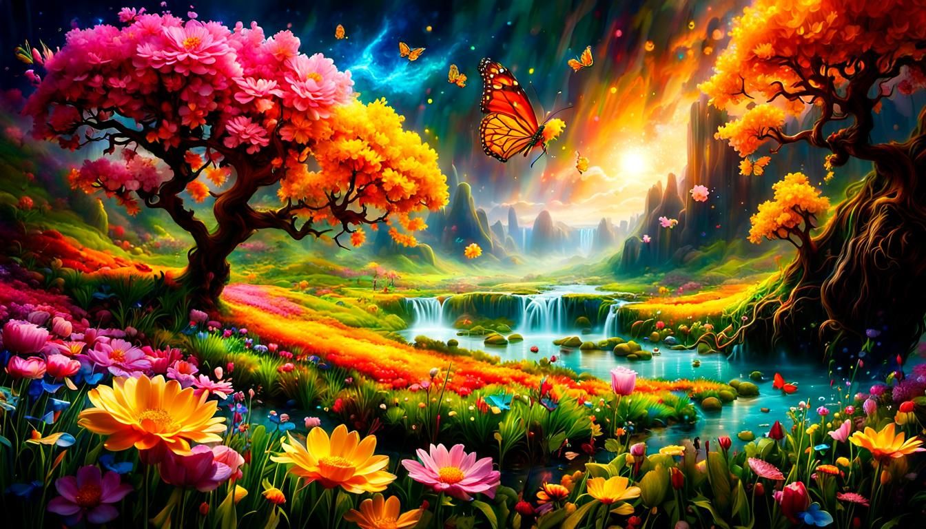 Epic Spring Landscape 3 - AI Generated Artwork - NightCafe Creator