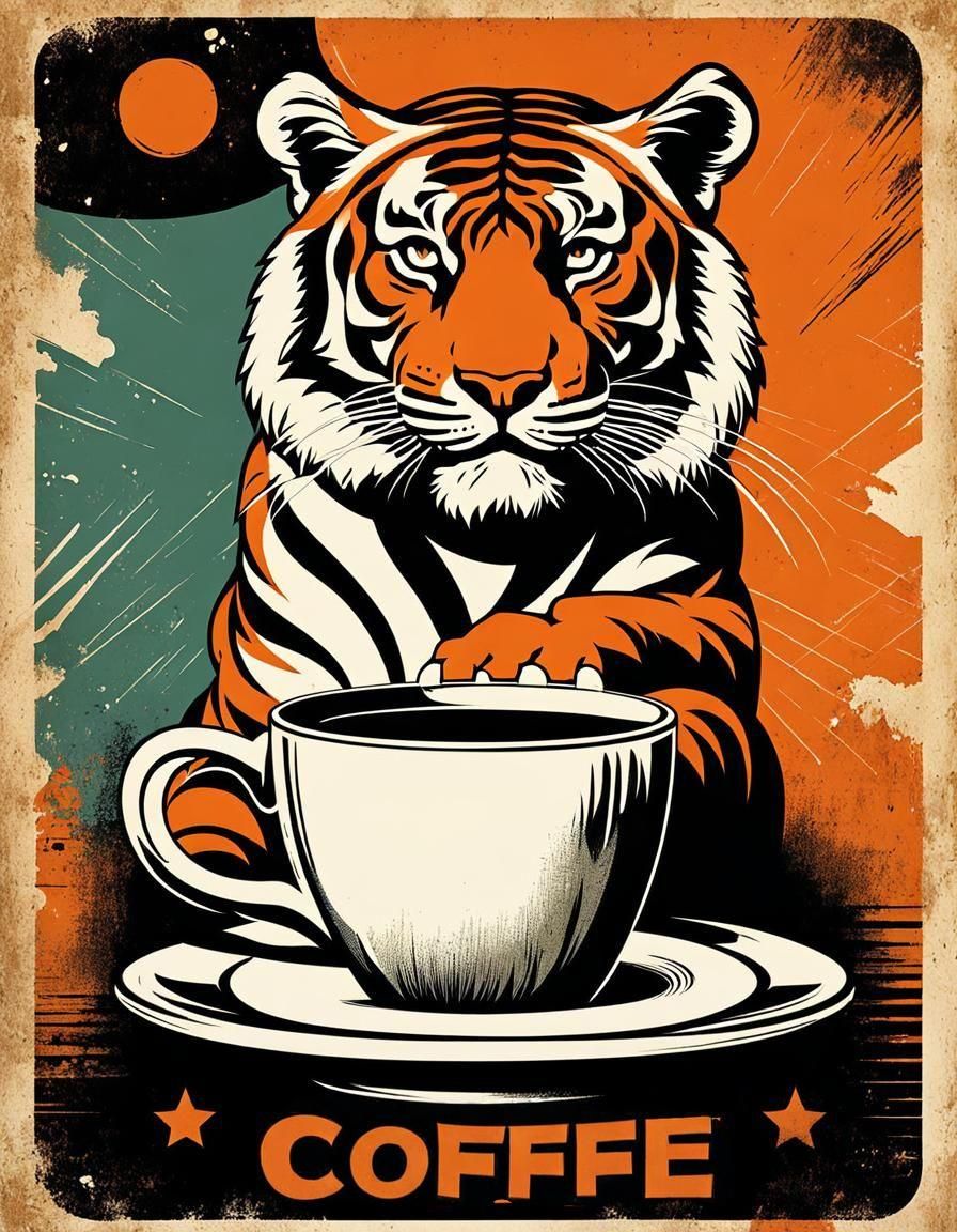 Tiger Coffee - AI Generated Artwork - NightCafe Creator