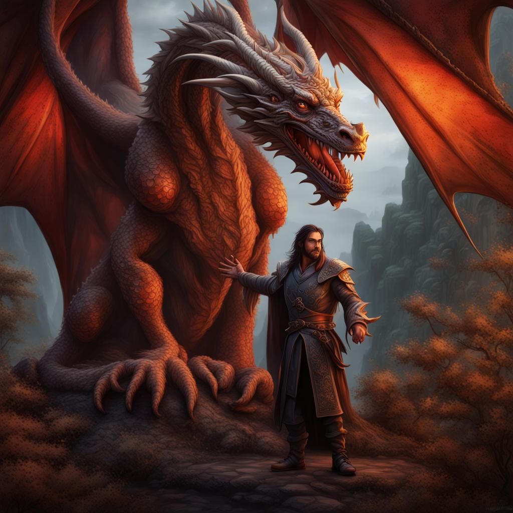 Red Dragon Rider - AI Generated Artwork - NightCafe Creator