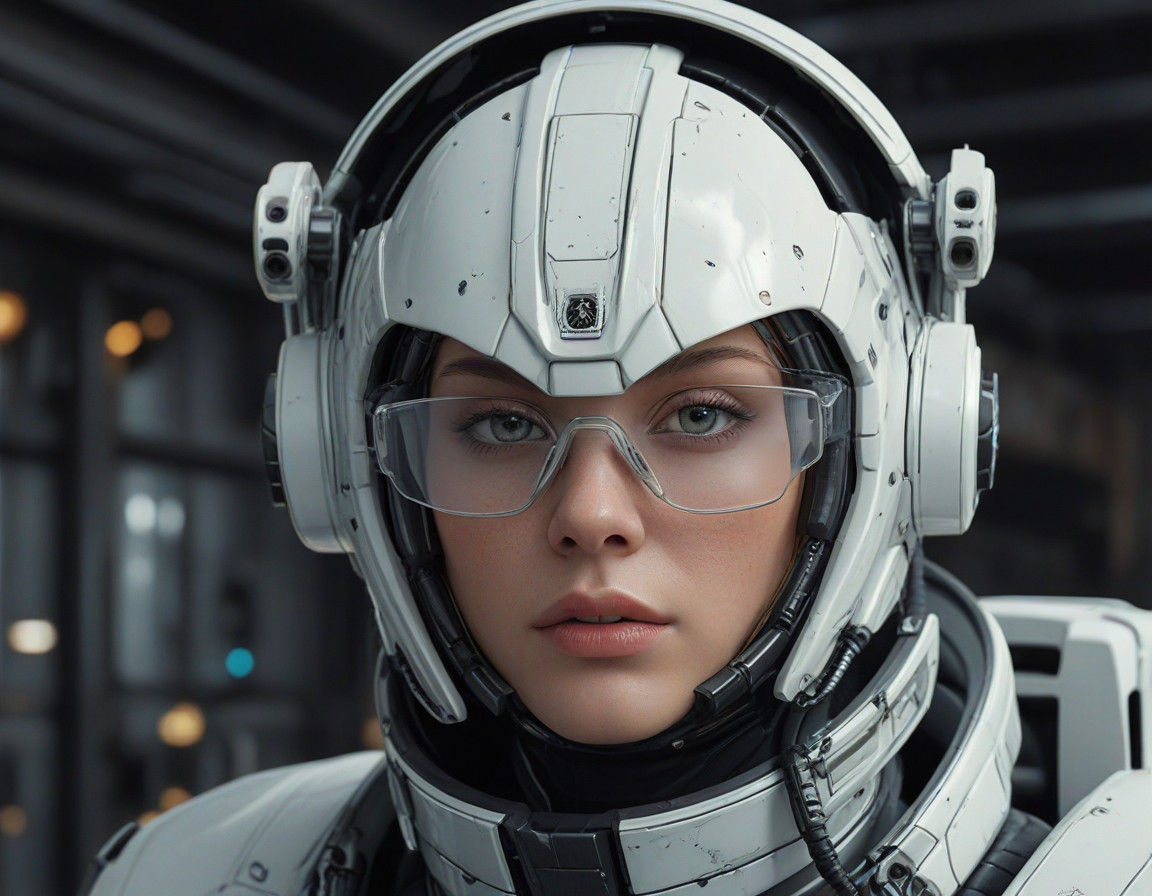 Breathtaking Female Sci-Fi Medic in Shattered Spac... - AI Art