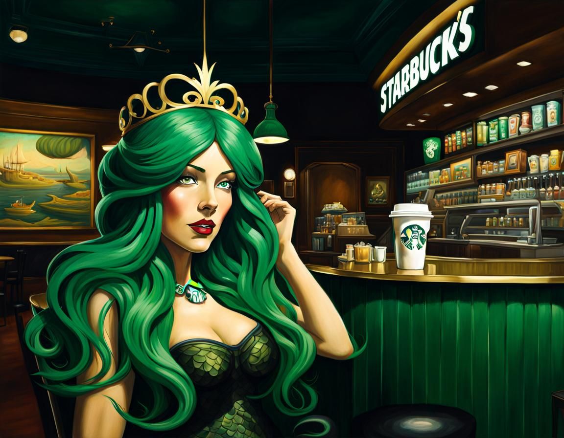 Starbucks Mermaid - AI Generated Artwork - NightCafe Creator